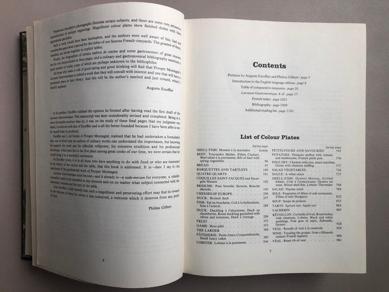 1961 1966 Vintage LAROUSSE GASTRONOMIQUE by Prosper Montagne ...