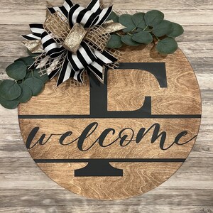 Monogram Door Sign With Magnetic Bows / Door Sign / Interchangeable ...