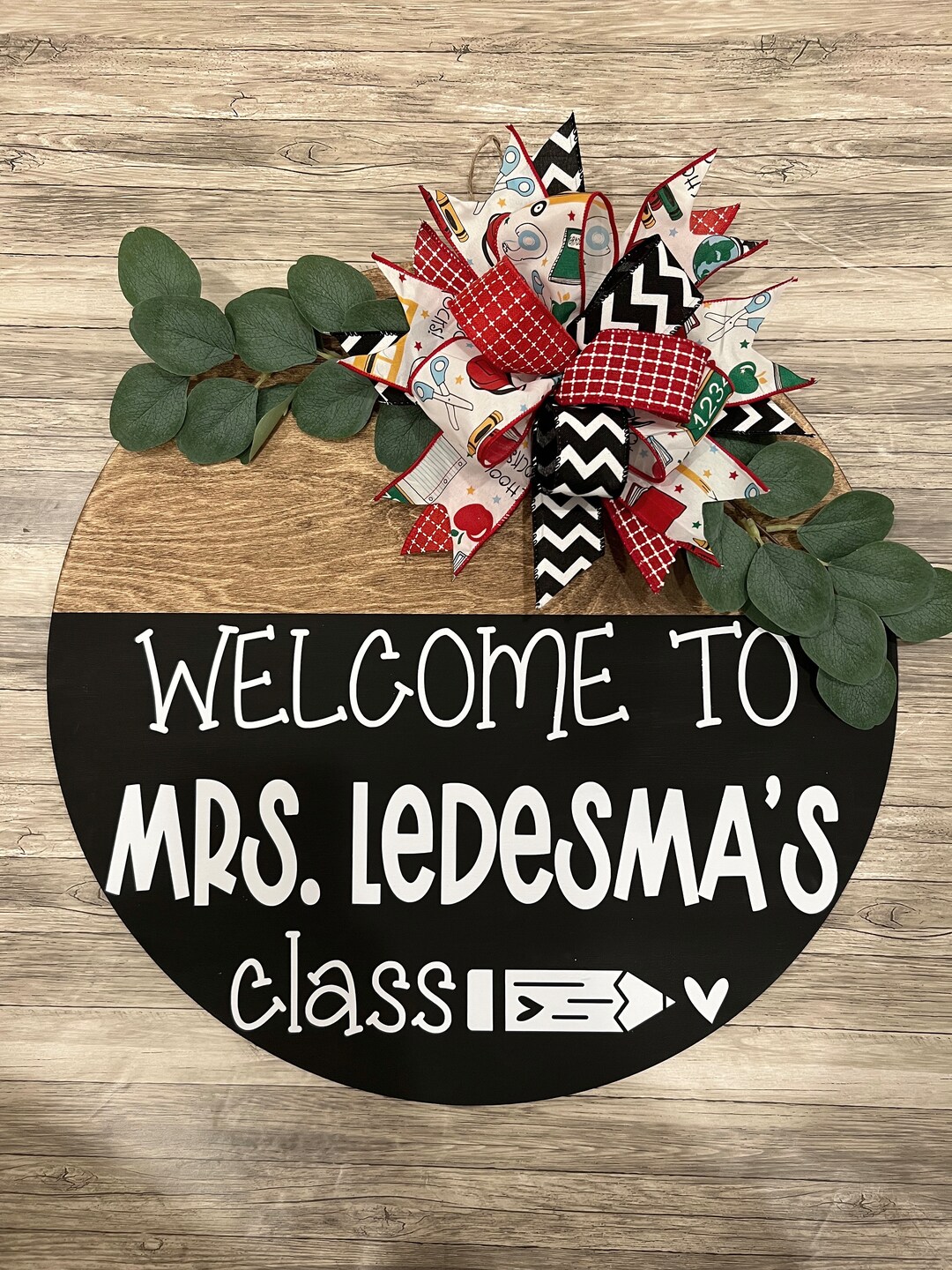Classroom Sign With Magnetic Bows / Door Sign / Interchangeable Bows ...