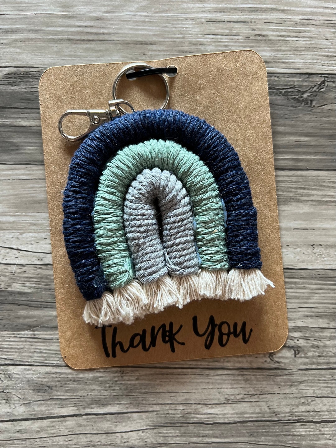 Macrame Rainbow Keychain, Boho Party Favor - Etsy