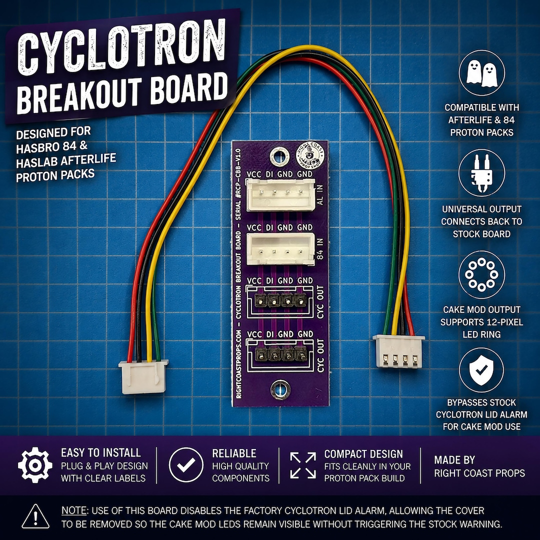 Cyclotron Breakout Board for Hasbro 84 & Haslab Afterlife Proton Packs ...
