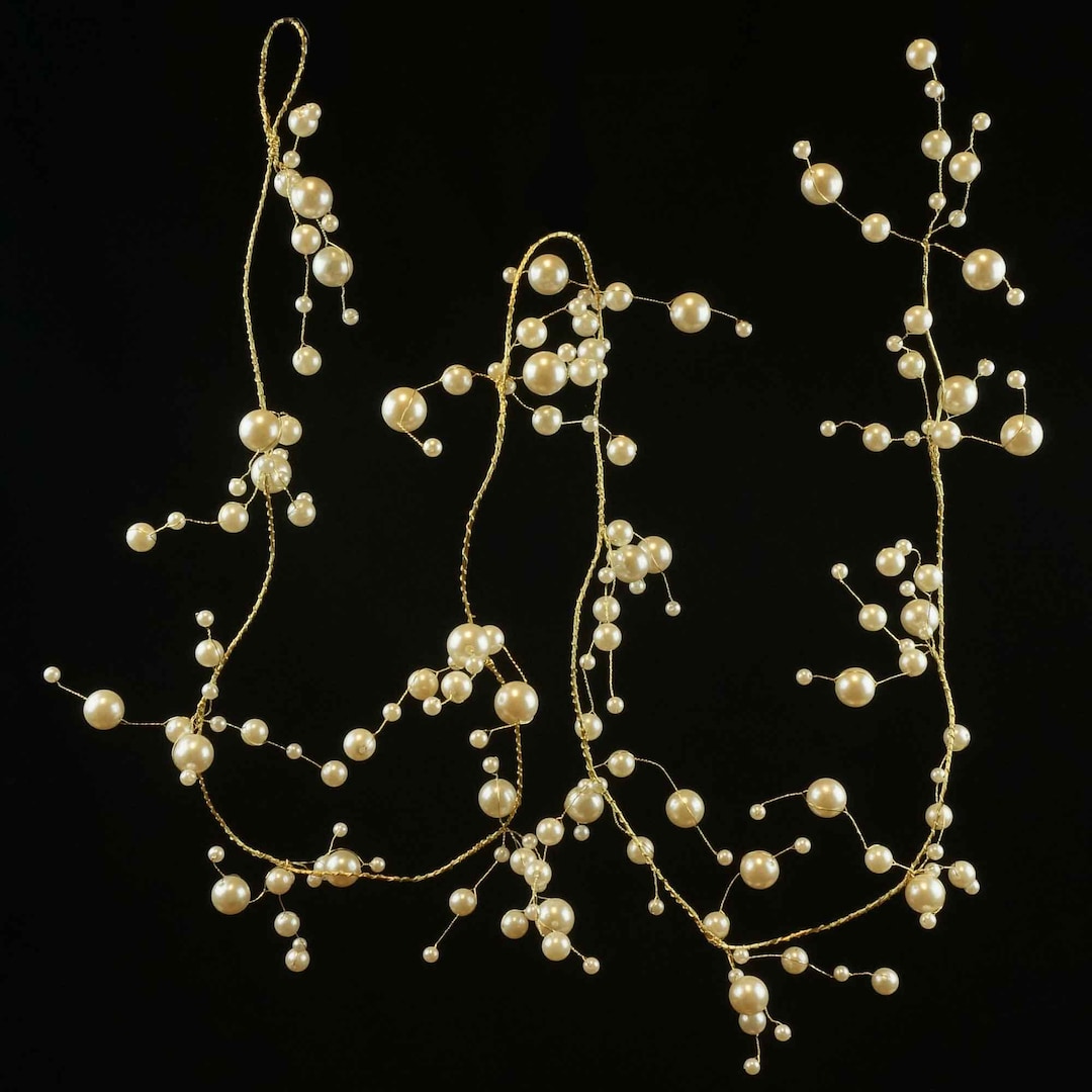 6' Beaded IVORY Pearl Garland Wedding Holiday Party Centerpiece Venue ...