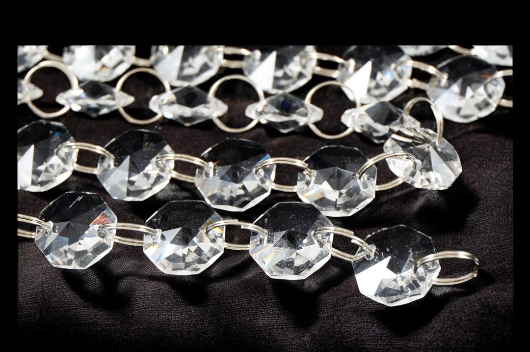 36” Vintage Chandelier Crystal Chain With 14mm Octagon Crystal Bead ...