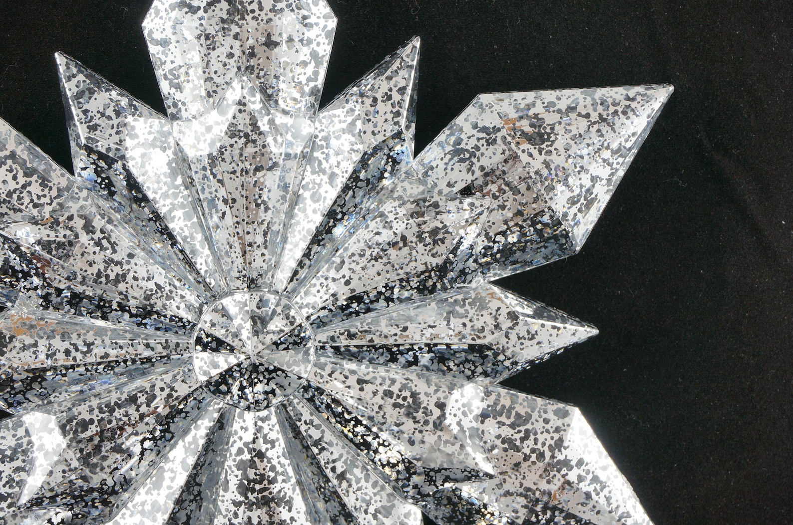 12.6 Mercury Silver Snowflake Tree Topper Christmas - Etsy