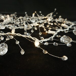 6' Acrylic Crystal Ice Garland PLUG-IN String Light Centerpiece Party ...