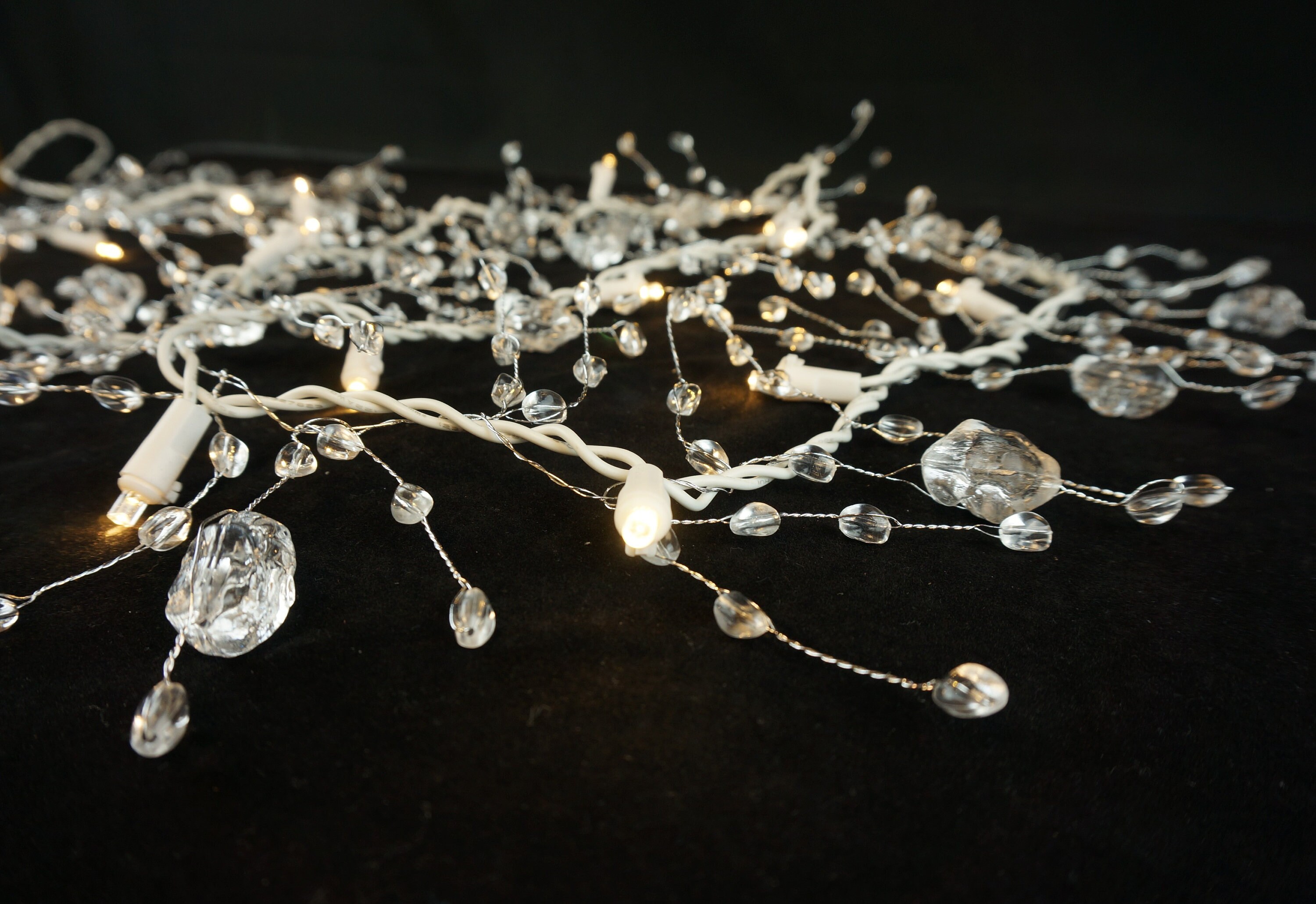 6' Acrylic Crystal Ice Garland PLUG-IN String Light Centerpiece Party ...
