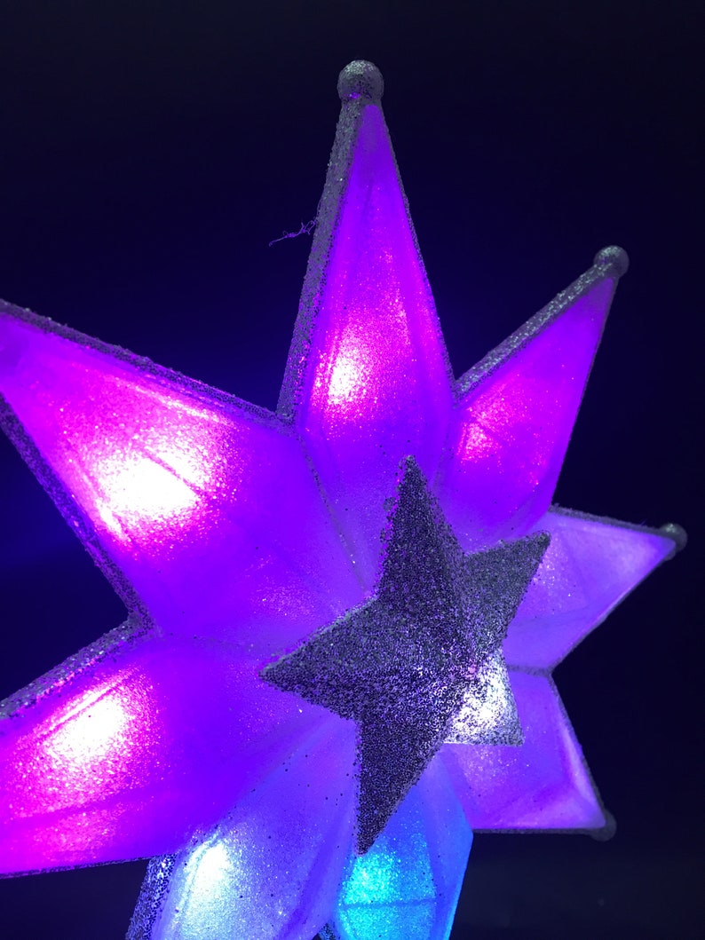 Color Changing Lighted Snowflake Christmas Holiday Tree Topper - Etsy