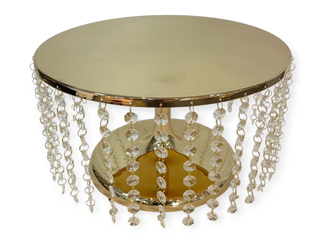 14 Gold Cake Stand With Crystal Chains Wedding Party Centerpiece Decor ...