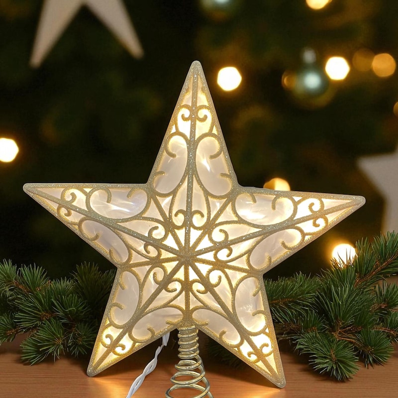 6 Lighted Tree Topper - Etsy