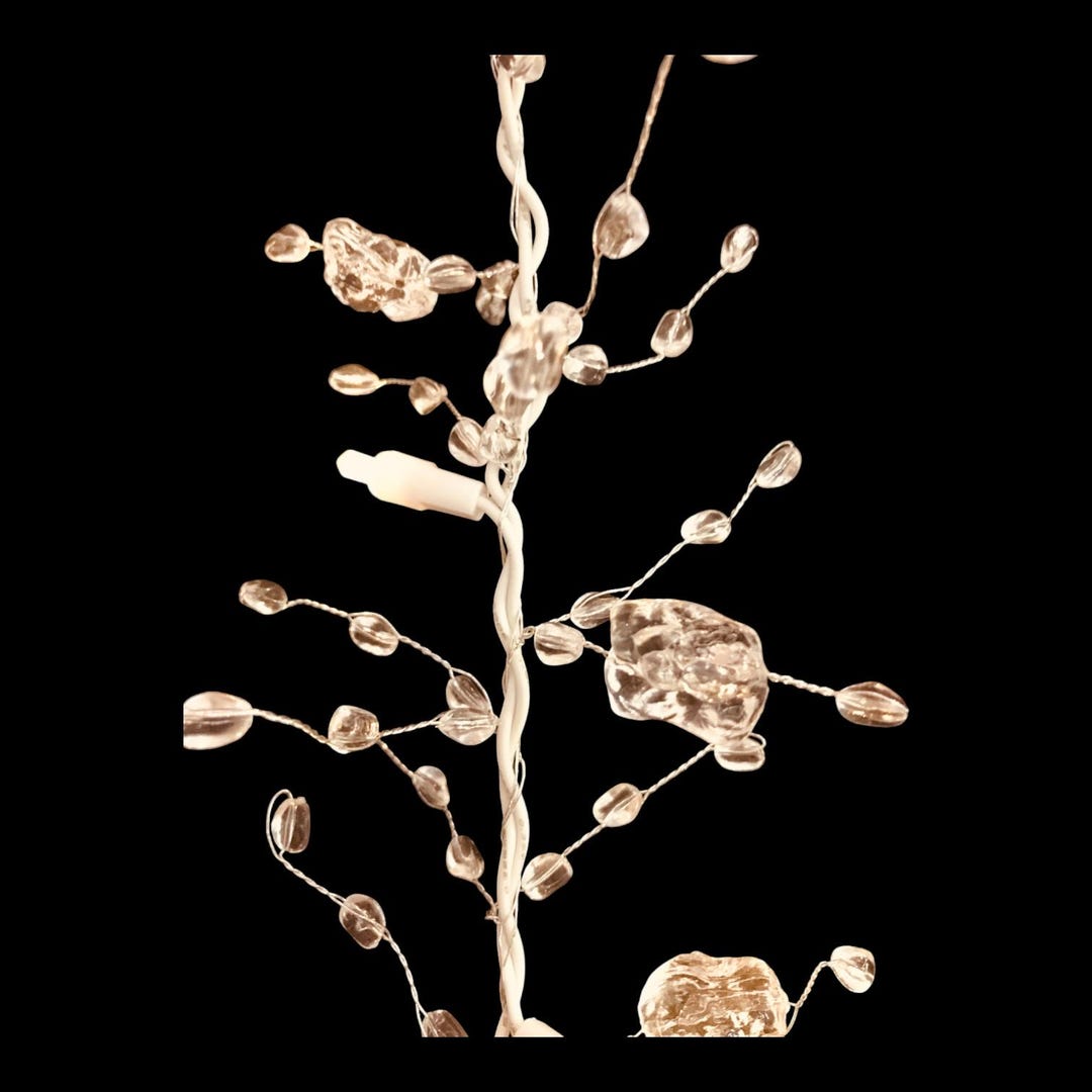 6' Acrylic Crystal Ice Garland PLUG-IN String Light Centerpiece Party ...