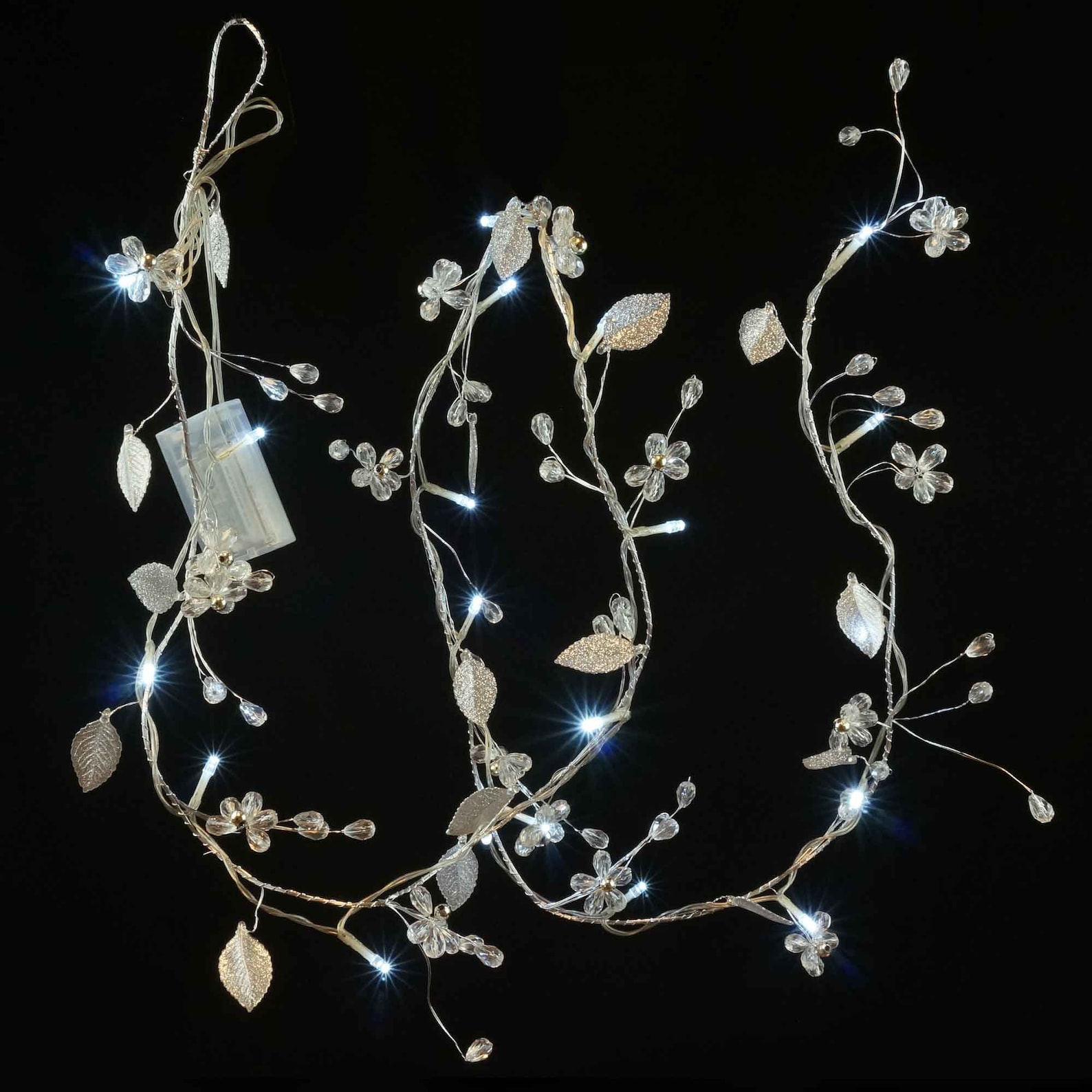 6' Acrylic Beaded Flower Garland String Light Party Holiday Decor - Etsy