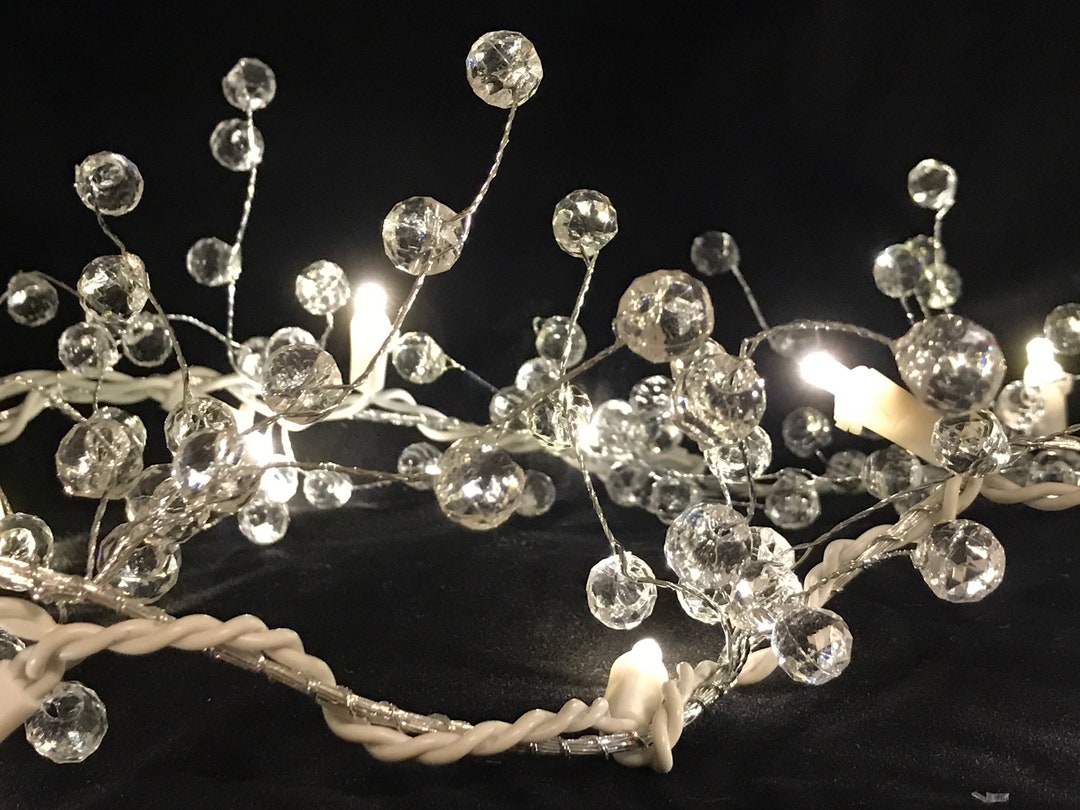 Lighted Acrylic Crystal Berry Garland Centerpiece Holiday Events Home ...