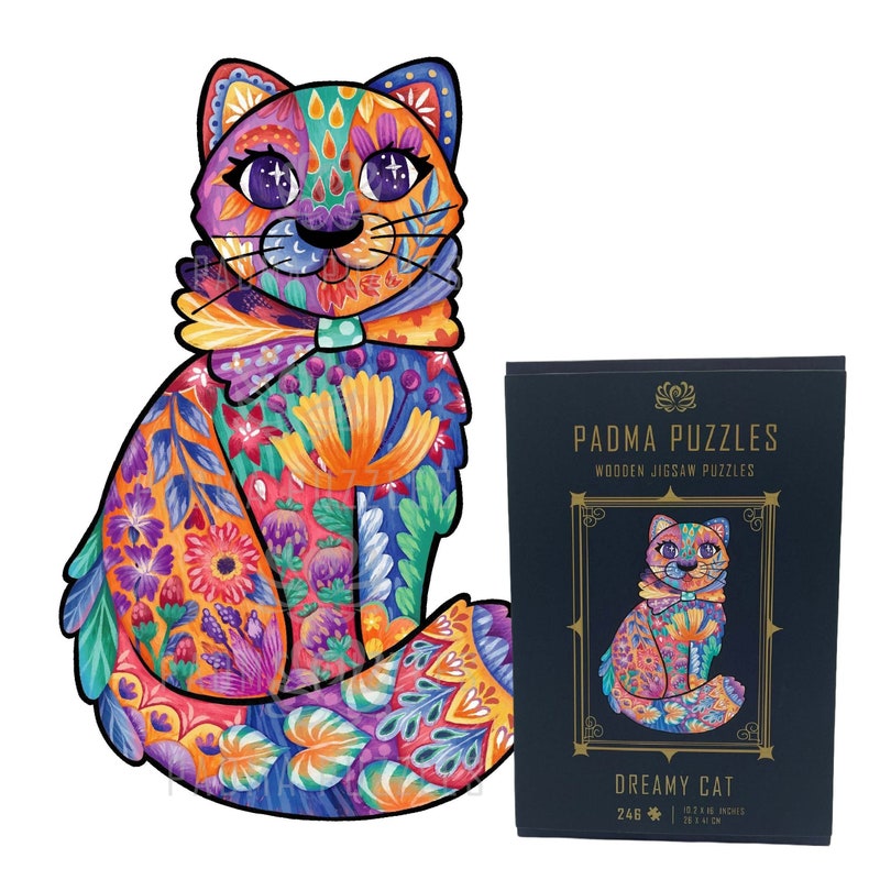 Cat Puzzle With Cat Shaped Pieces - Etsy