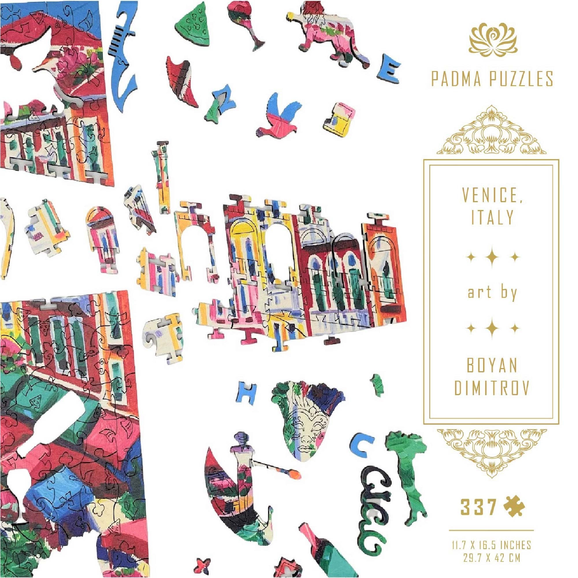 Wooden Jigsaw Puzzles for Adults With Unique Shaped Pieces - Venice ...