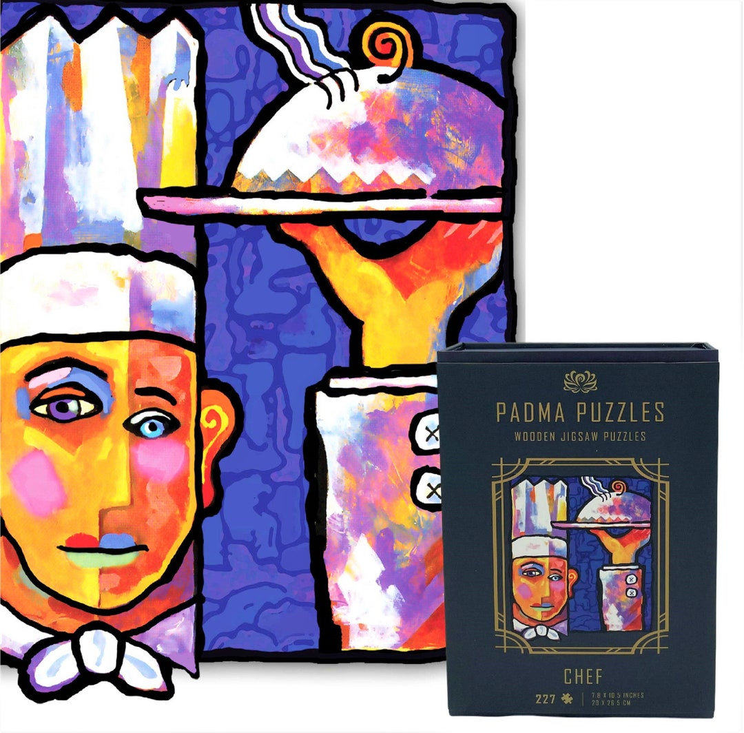 Wooden Jigsaw Puzzles for Adults With Unique Shaped Pieces - CHEF 227 ...