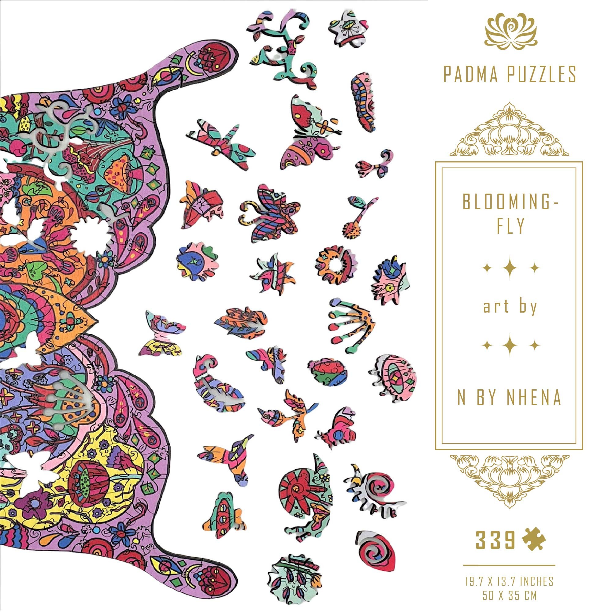 Wooden Jigsaw Puzzles for Adults With Unique Shaped Pieces Bloomingfly ...