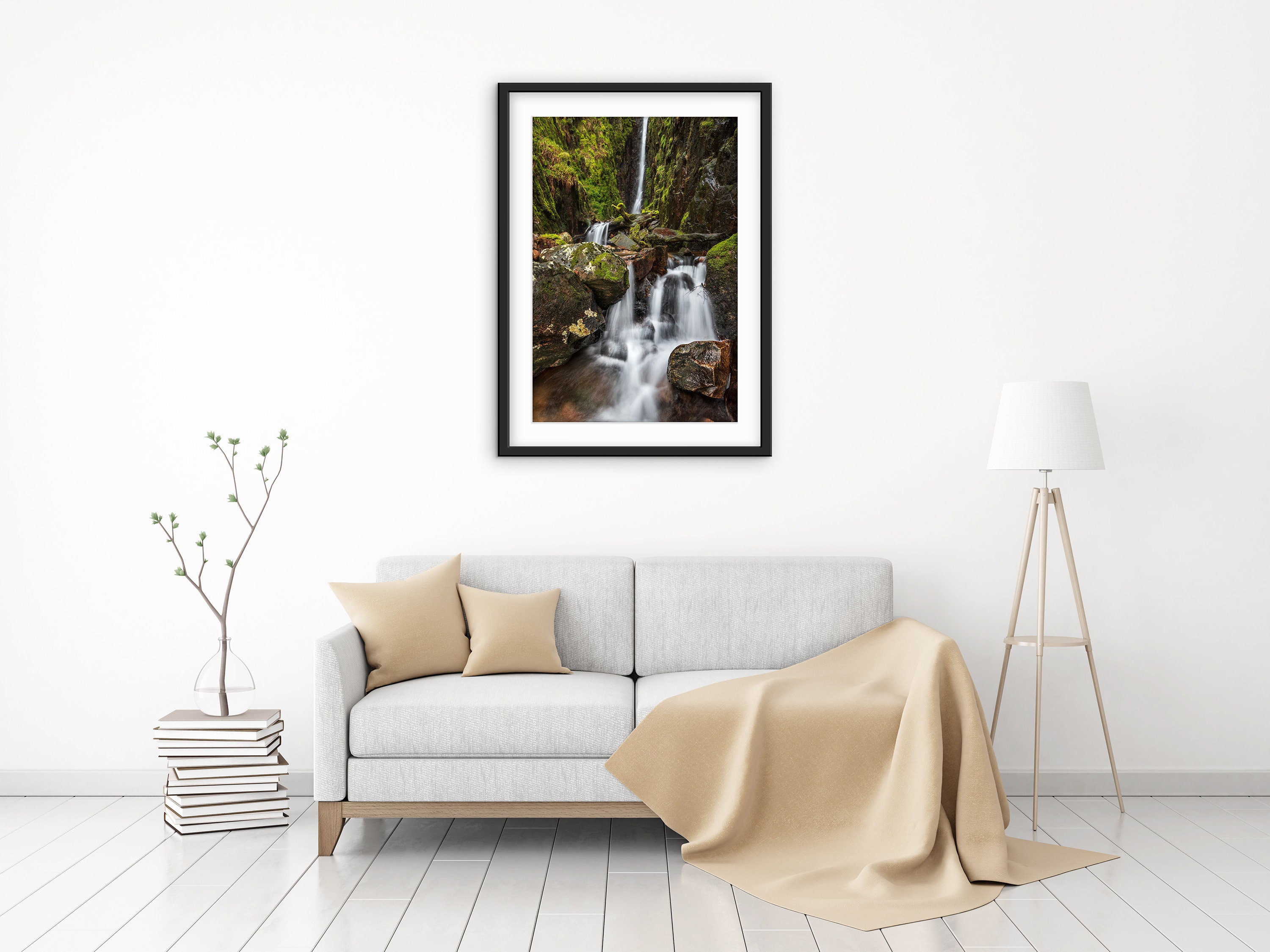 Lake District Waterfall Print Scale Force Buttermere UK Landscape ...