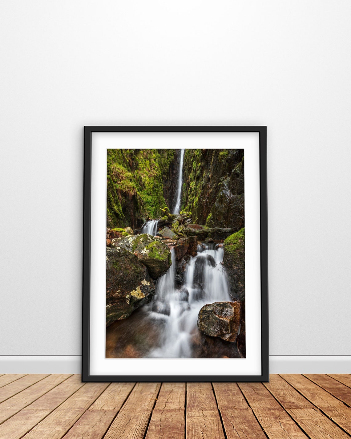 Lake District Waterfall Print Scale Force Buttermere UK Landscape ...