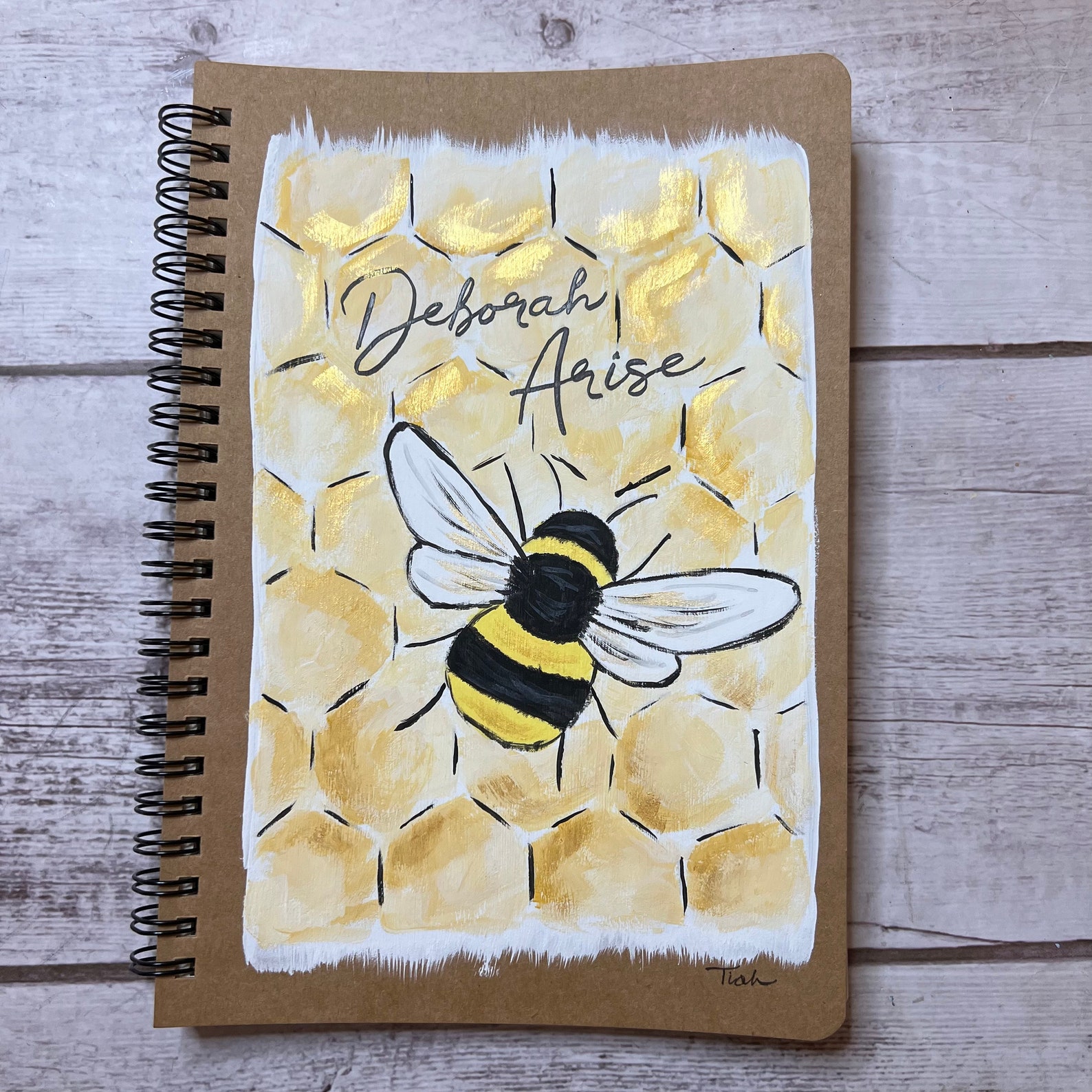 Deborah the Bee Prayer/dream Journal, Notebooks, Hand Painted, Free ...