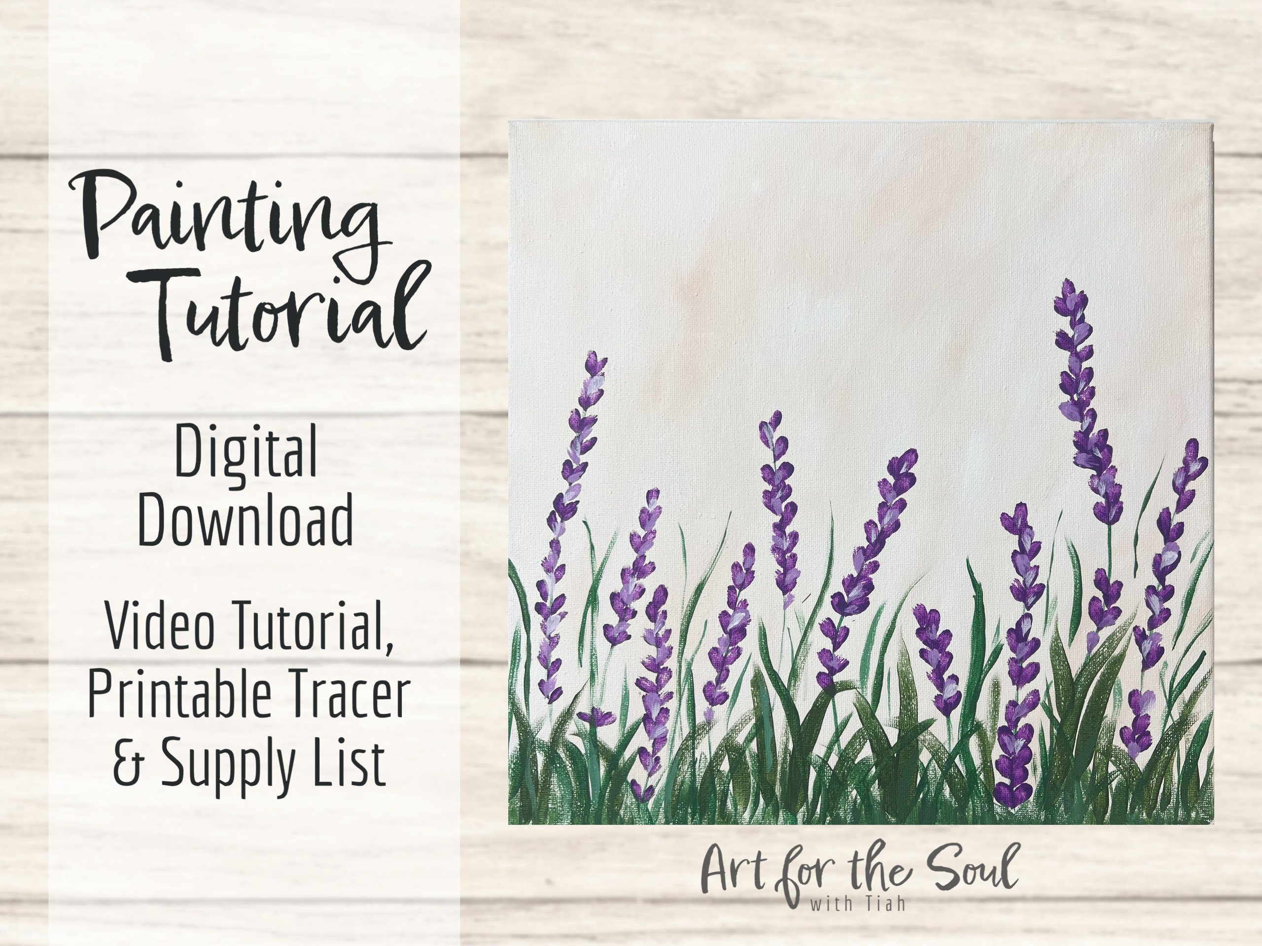 Lavender Field - Painting Tutorial Instant Download - Step-by-step ...