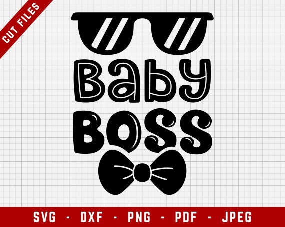Baby Boss Bow SVG Cutting Files Newborn Digital Clip Art - Etsy
