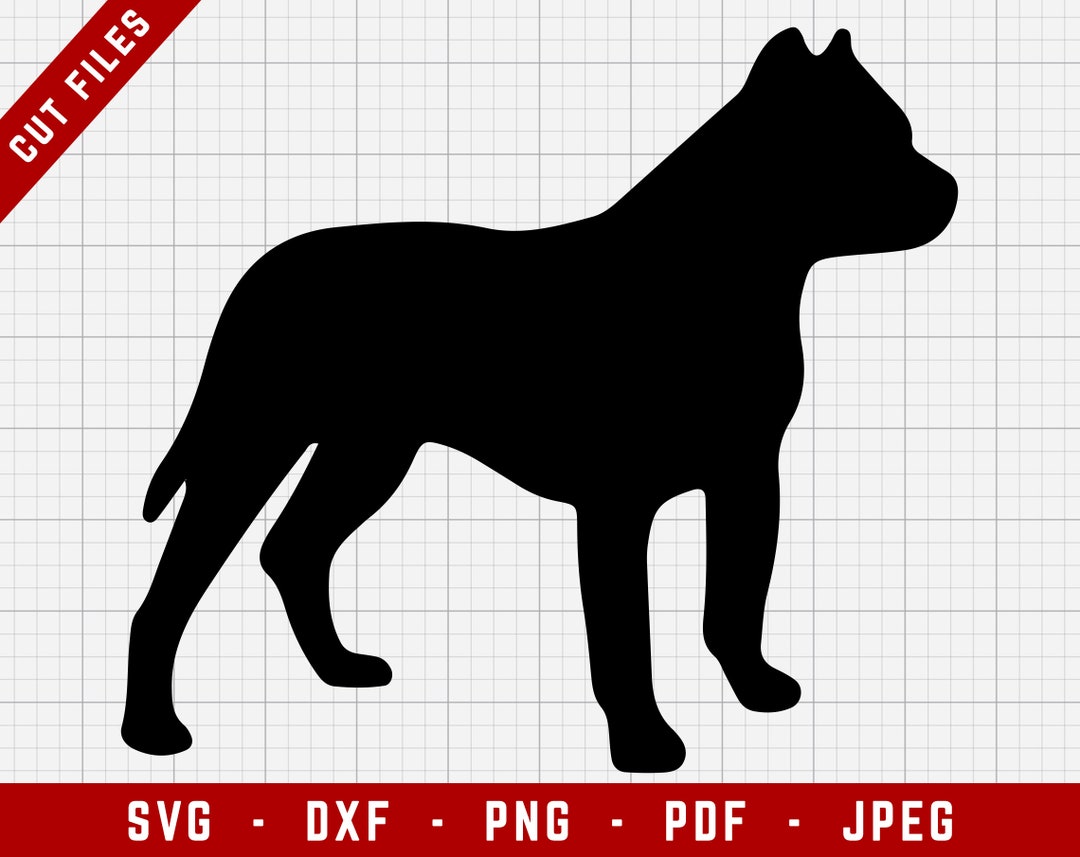 Pitbull SVG Cutting File - Pitbull Dog Svg | Dogs Digital Clip Art, Dog ...