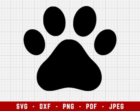 Paw Print SVG Cutting Files Dog Paws Print Digital Clip Art | Etsy