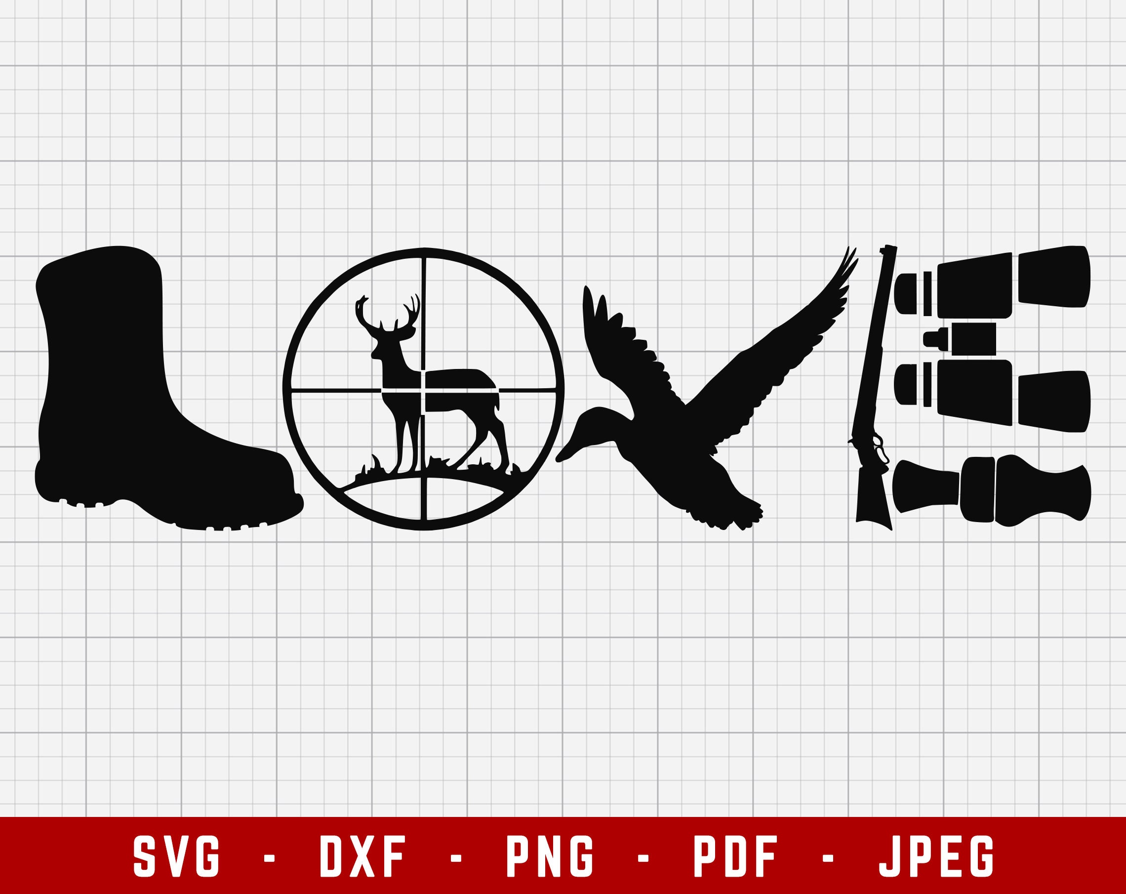 Hunting Love SVG Cutting Files | Hunting Digital Clip Art, Hunting SVG ...