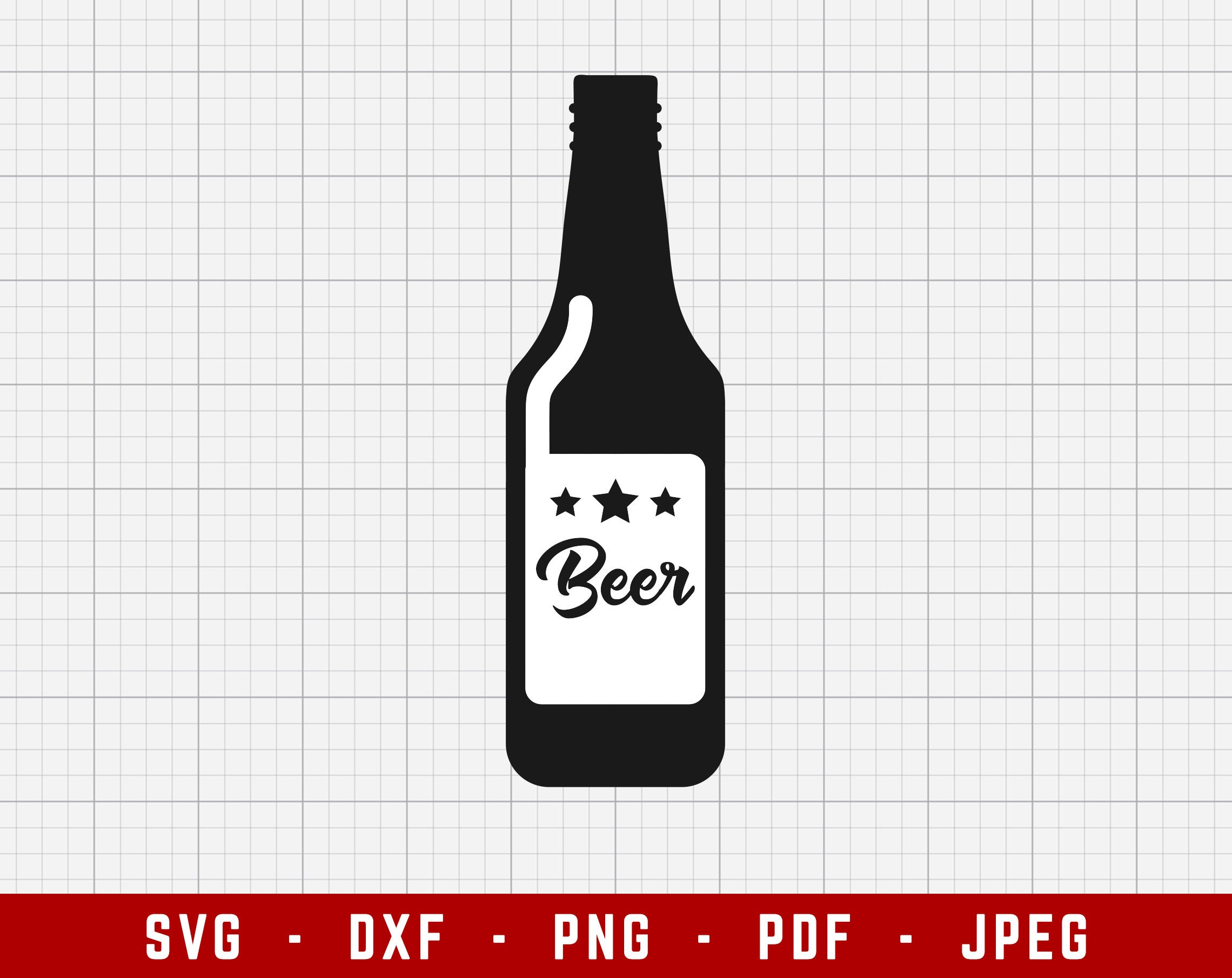 Beer Bottle SVG Cutting Files | Beer Logo Digital Clip Art, Beer SVG ...