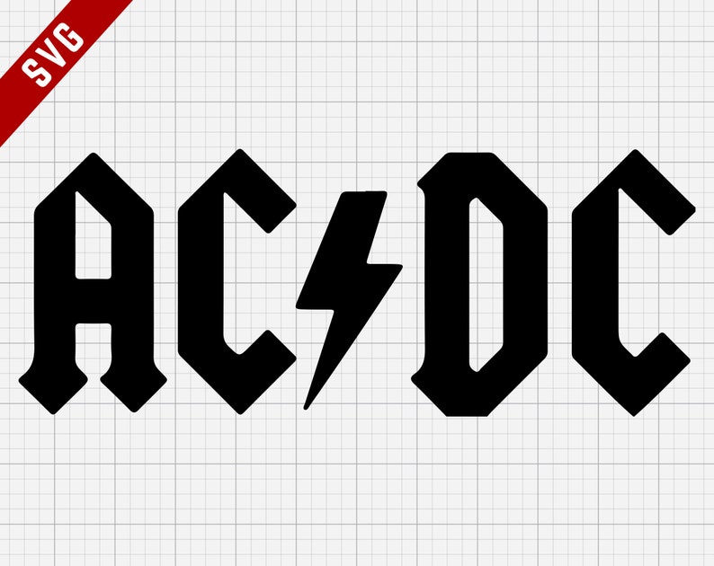 AC DC SVG Cutting File | Digital Clip Art, Rock Svg, Music Cricut File ...