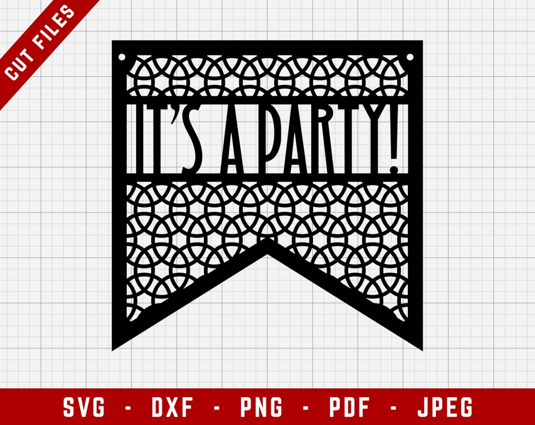 Party Decoration SVG Cutting File | Party Decoration Banner Clip Art ...