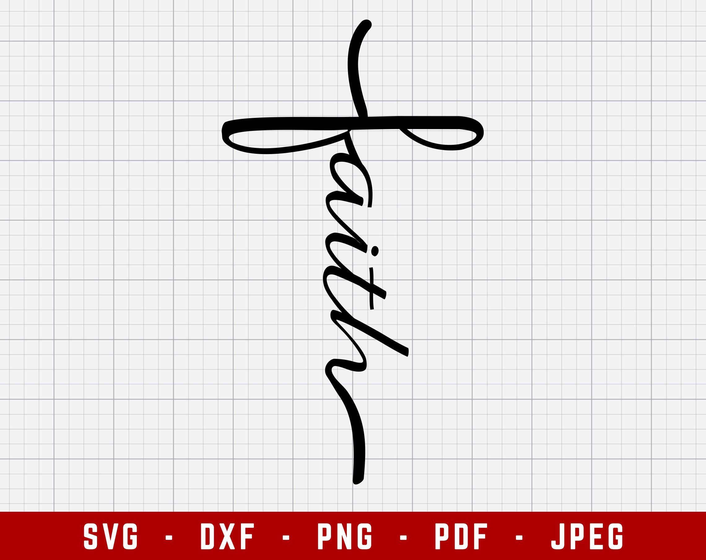 Faith Cross SVG Cutting Files Religious Digital Clip Art - Etsy