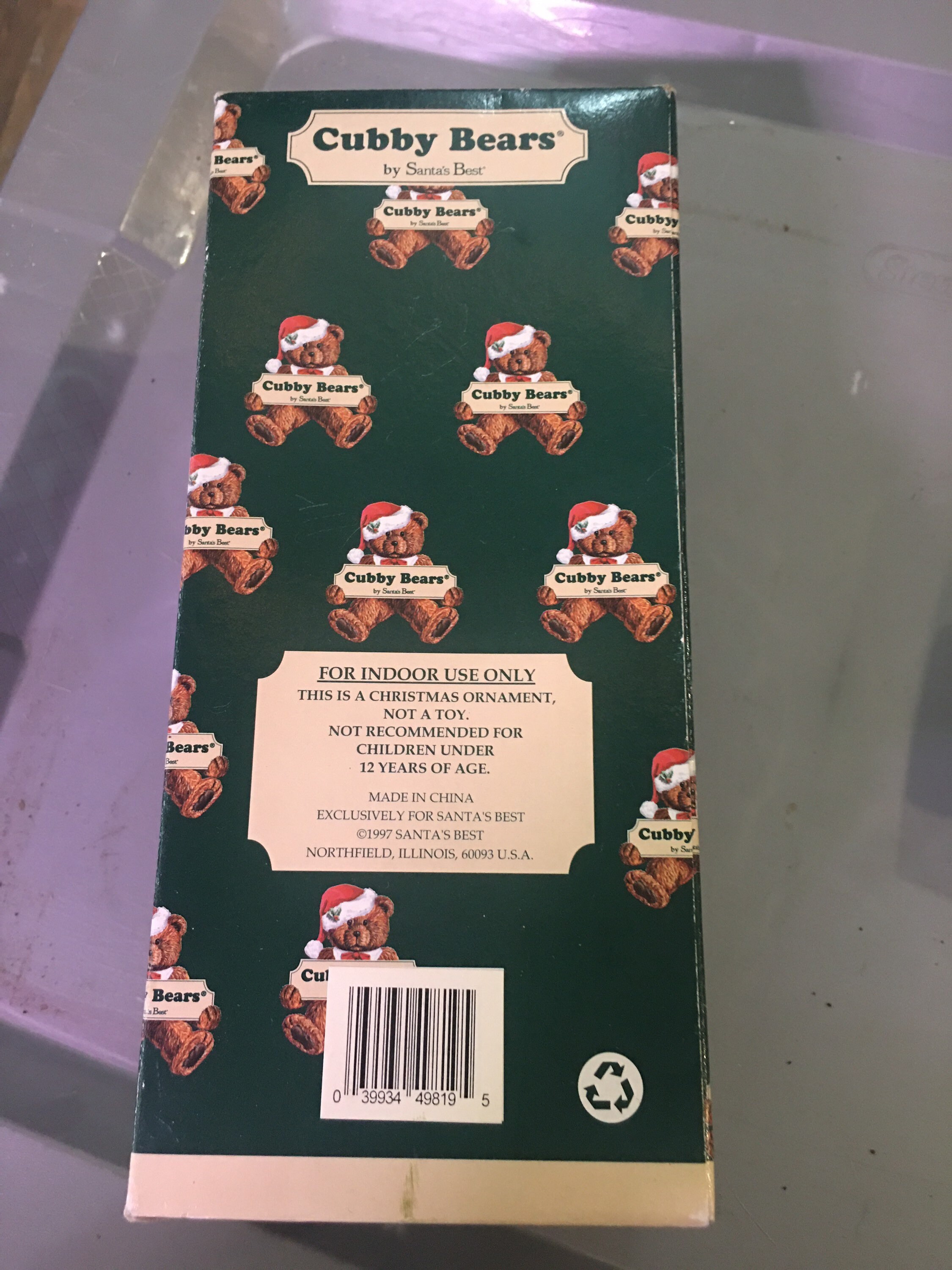 Cubby Bears by Santa’s Best Ornament - Etsy