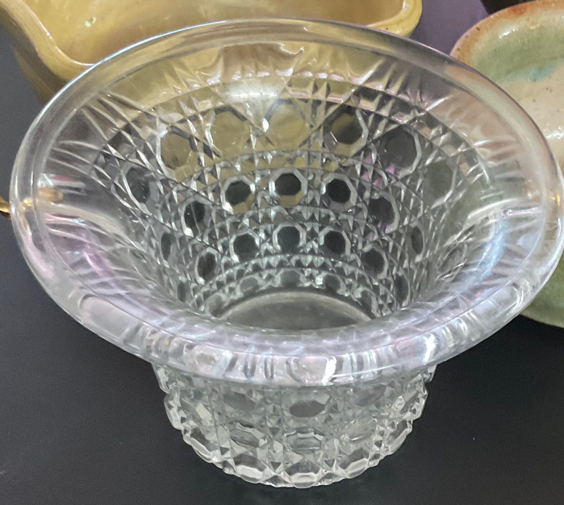 Vintage Avon Basket Daisy and Buttons Clear Glass Basket. - Etsy