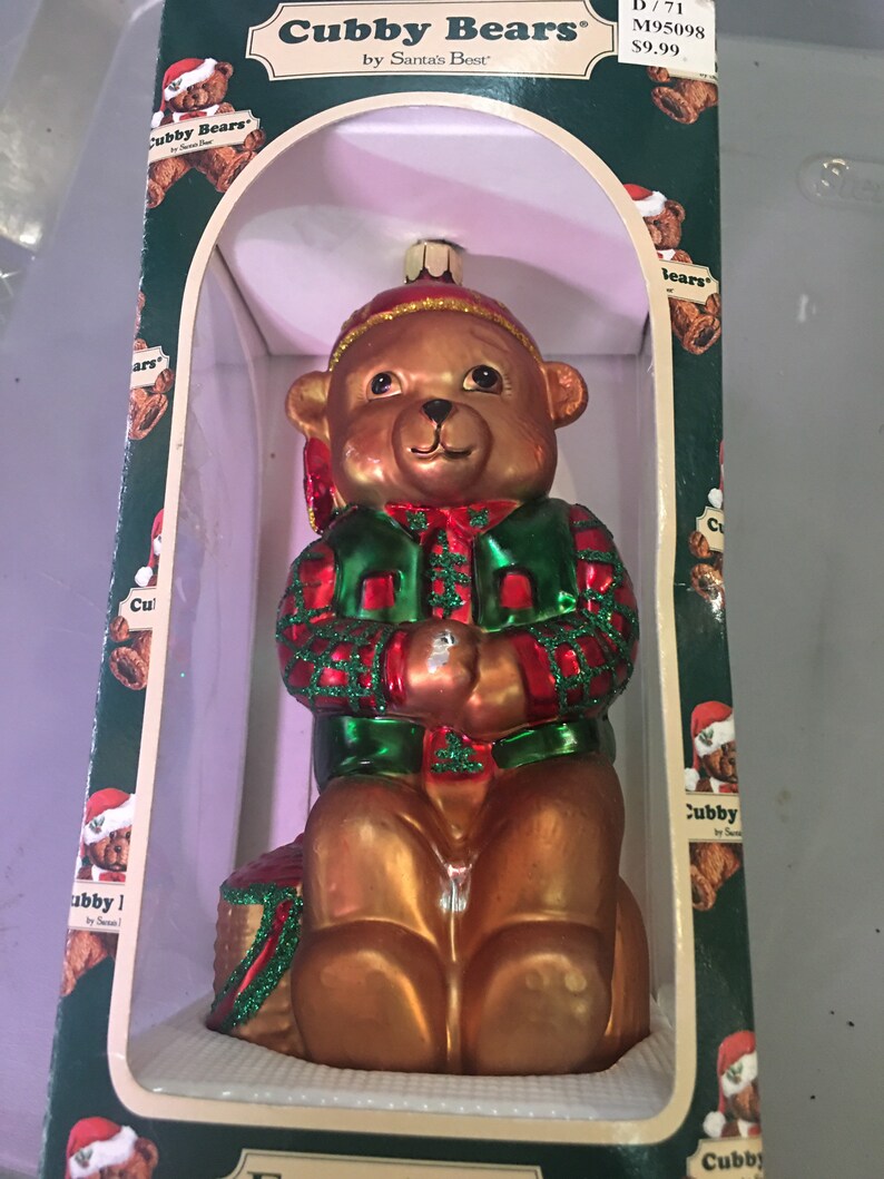 Cubby Bears by Santa’s Best Ornament - Etsy