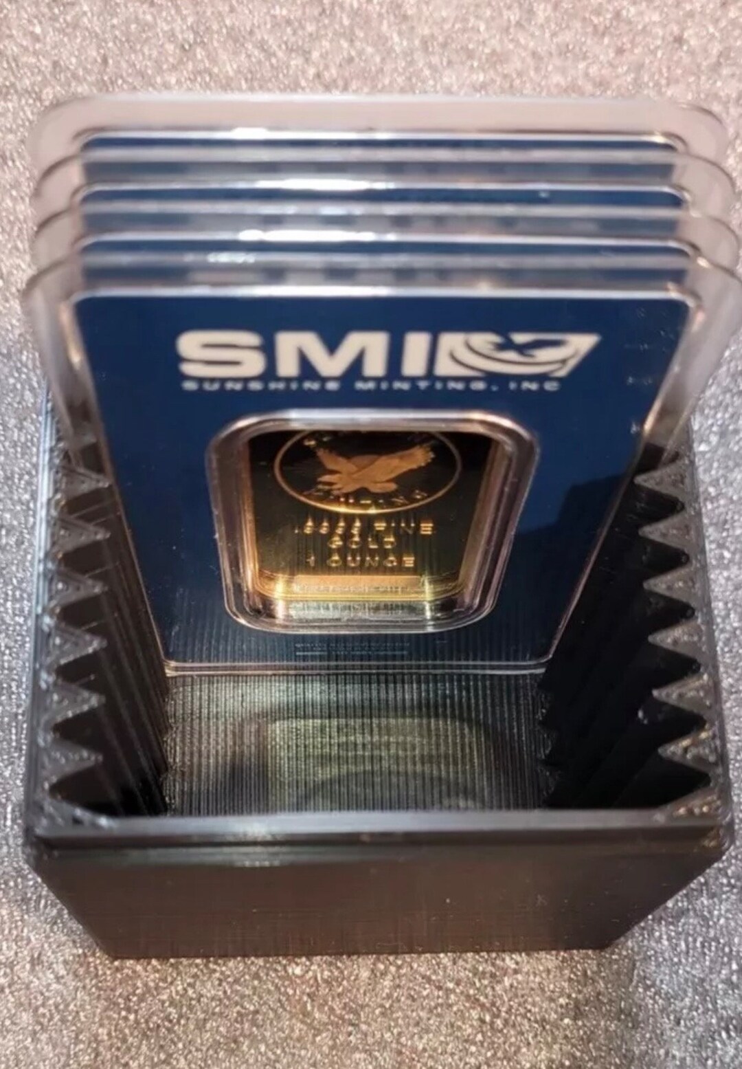 3DP Black Storage Box Holds 10x Royal Mint Precious Metal Assay Cards ...