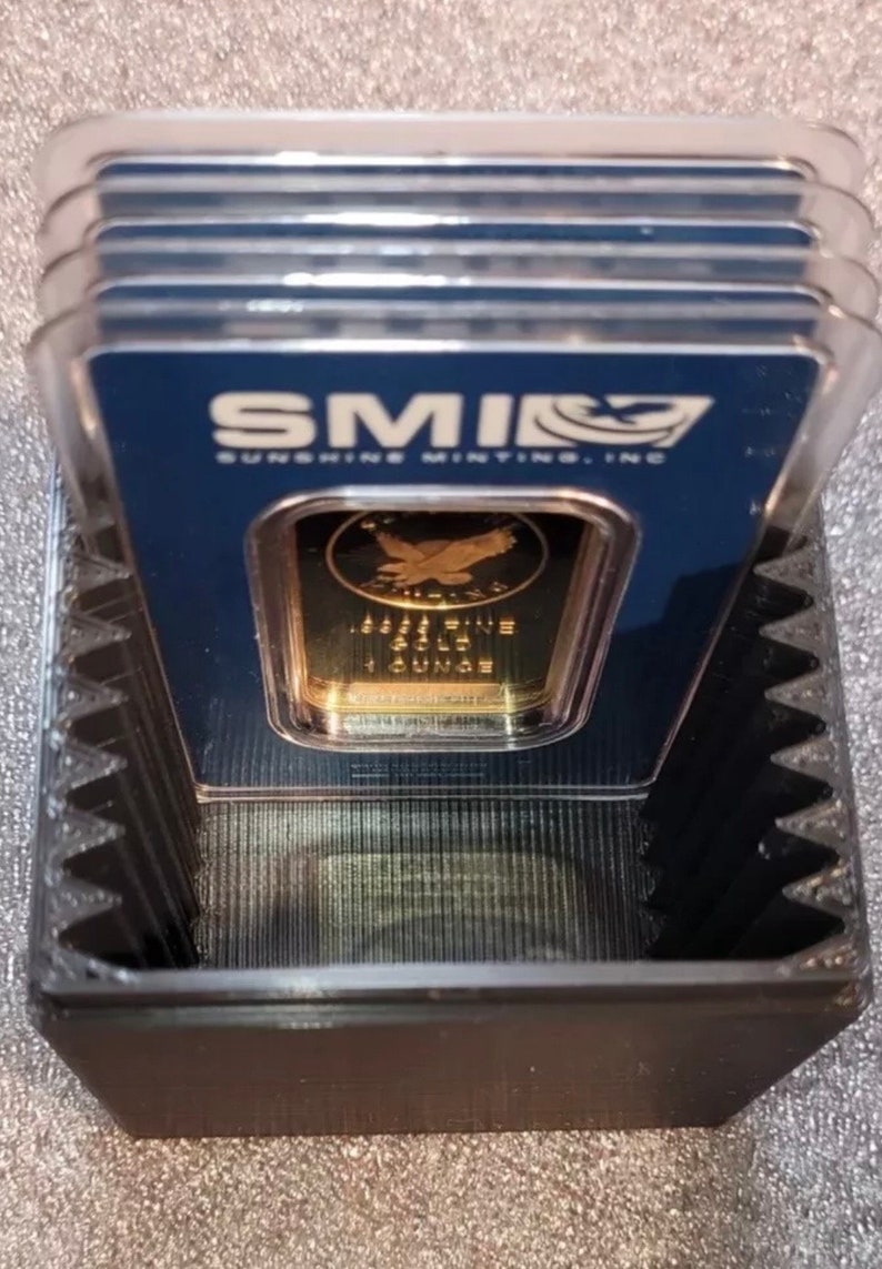 3DP Black Storage Box Holds 10x Royal Mint Precious Metal Assay Cards ...