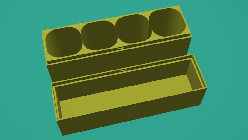 3DP Silver Maple Mini Monster Box Holds 4 CA Mint Tubes Custom Coin ...