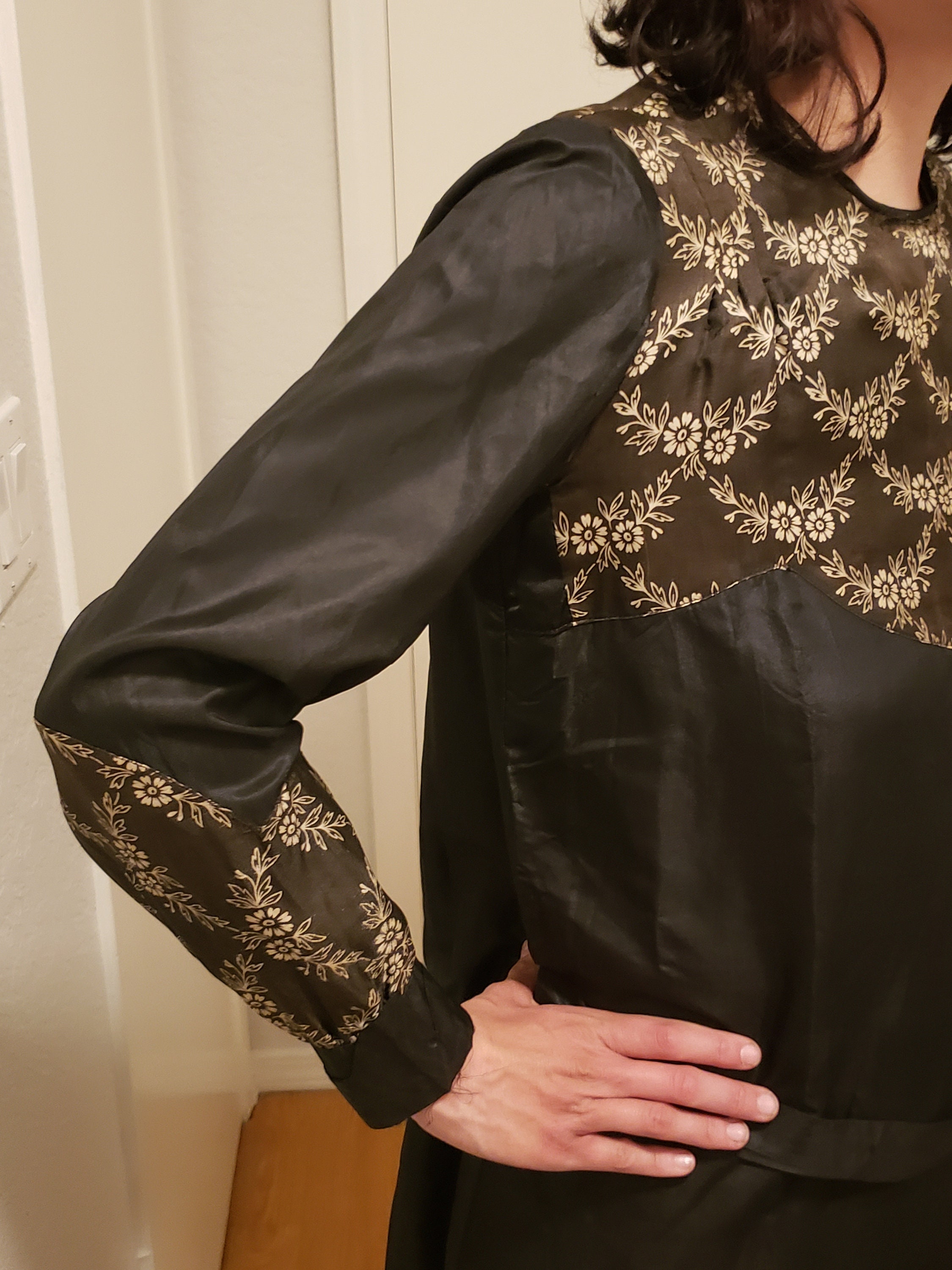 1920s Mourning Reworked/repurposed Dress From Victorian Era Fabric ...