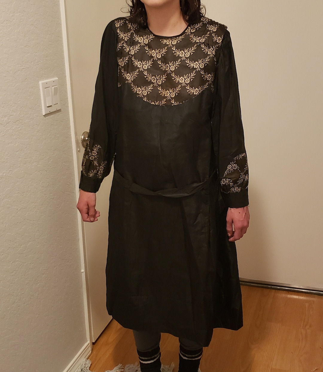 1920s Mourning Reworked/repurposed Dress From Victorian Era Fabric ...