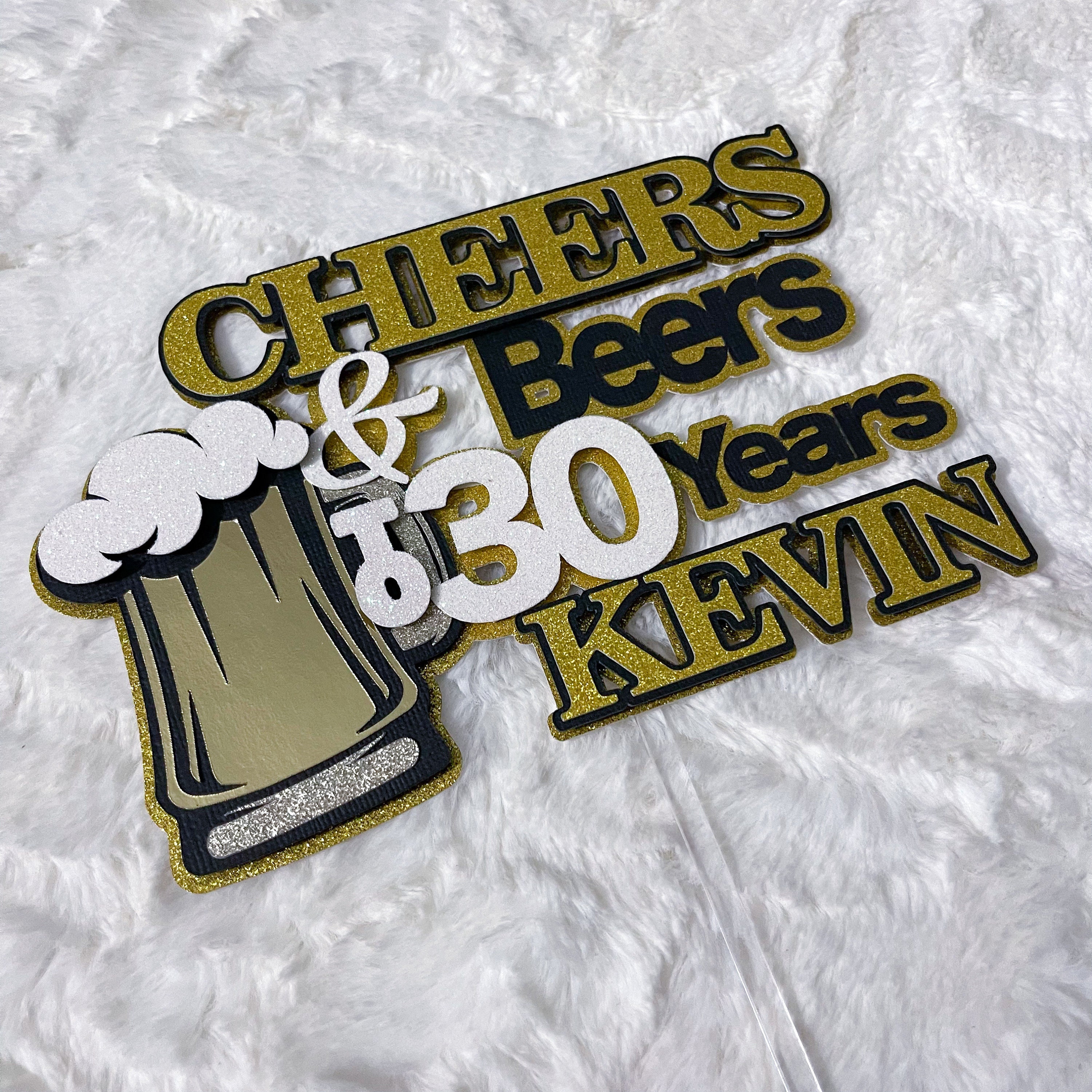 Beers and Cheers Cake Topper | Beer Party Decor | Funny Birthday Cake ...