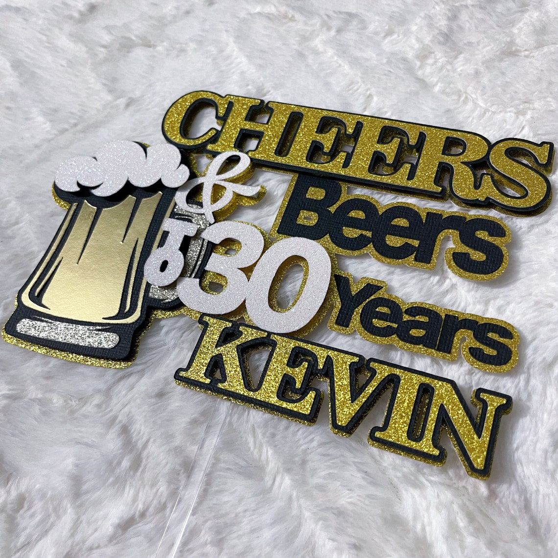 Beers and Cheers Cake Topper Beer Party Decor Funny Birthday Cake ...