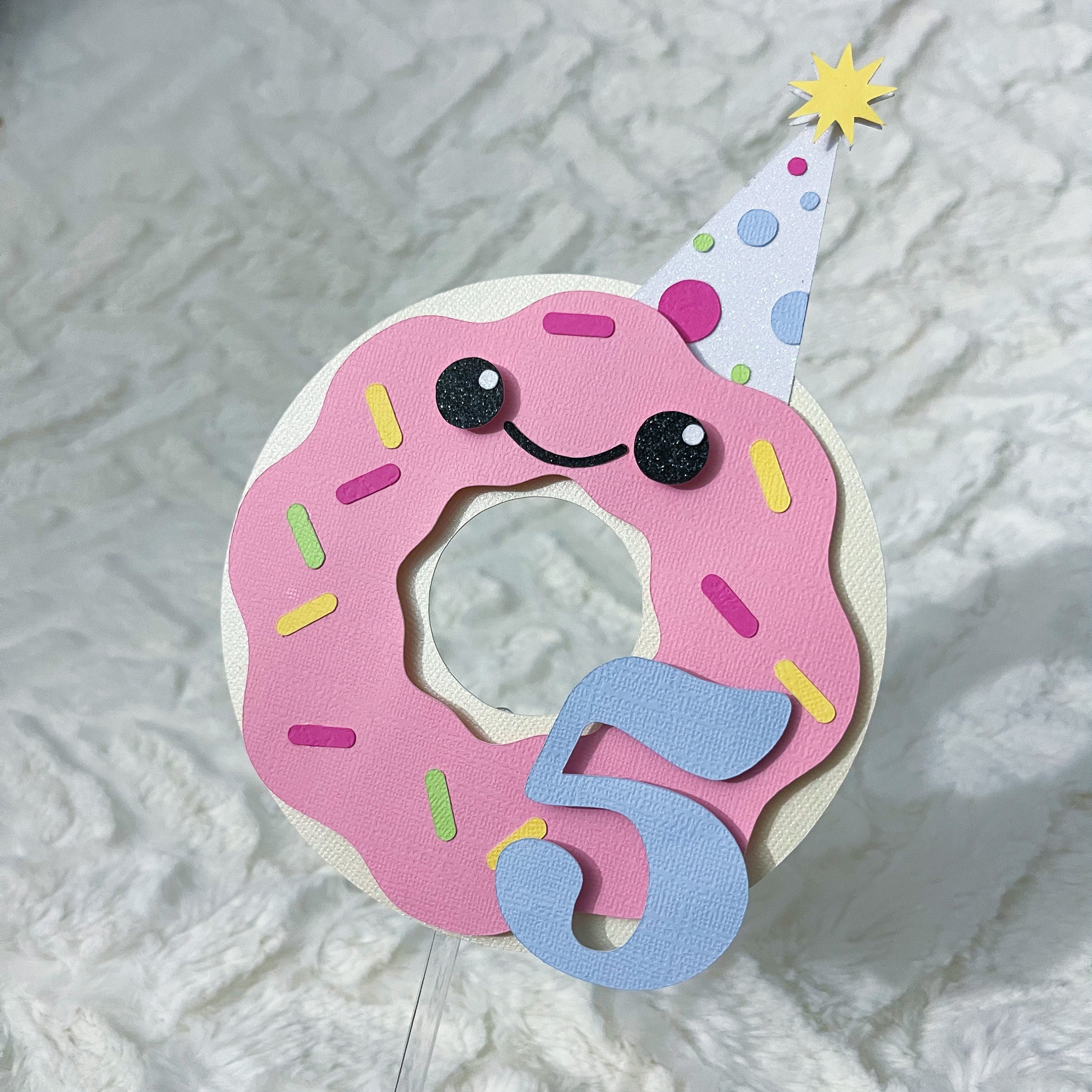 Donuts Cake Topper and Pieces Doughnut Cake Topper Sweets Cake Topper ...