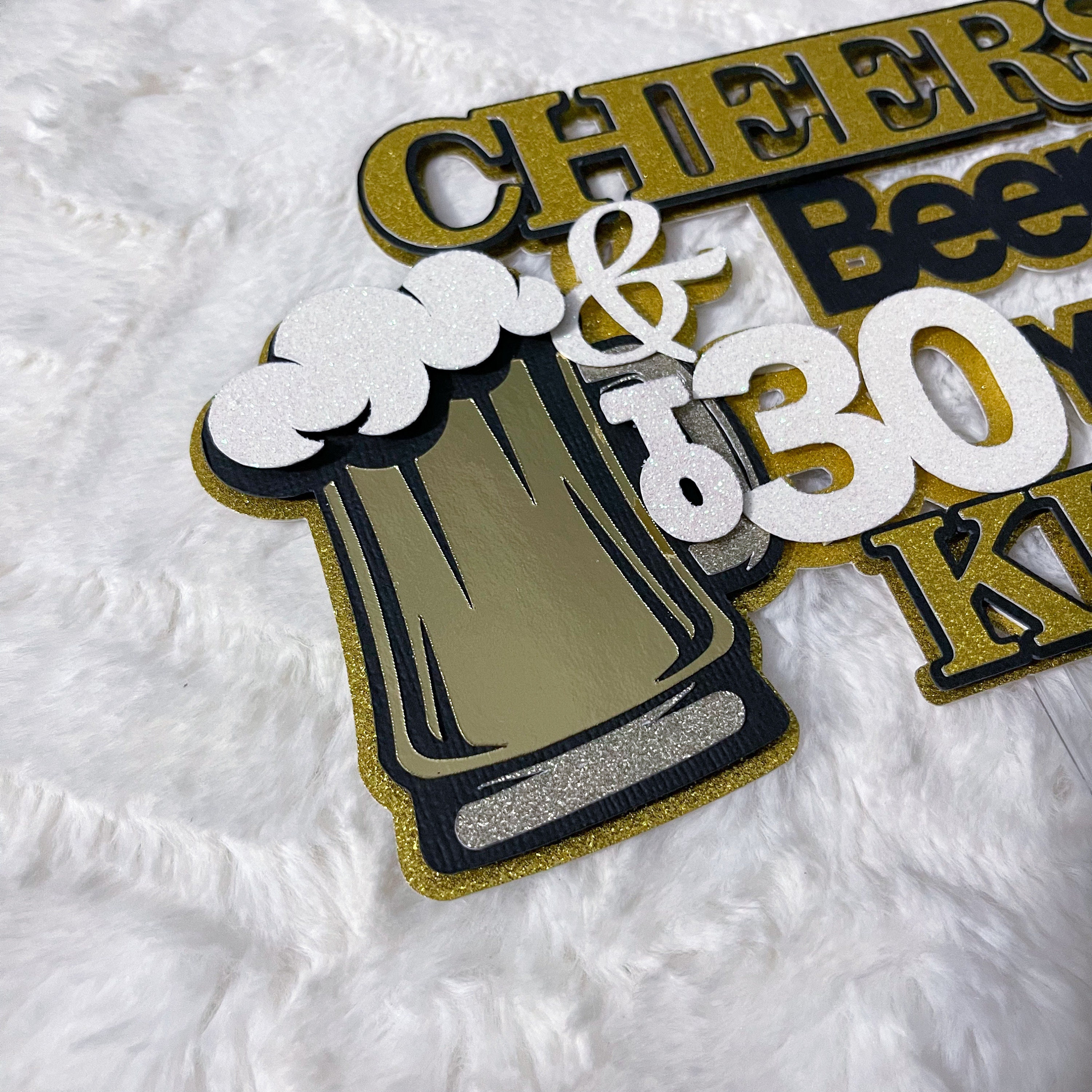 Beers and Cheers Cake Topper | Beer Party Decor | Funny Birthday Cake ...