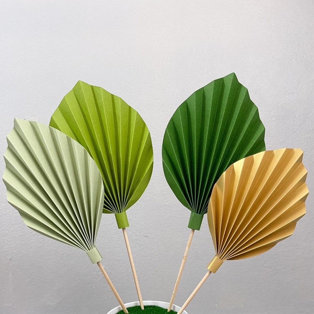 Palm Leaf Cake Topper | Paper Palm Leaf | Palm Leaves Topper - Etsy