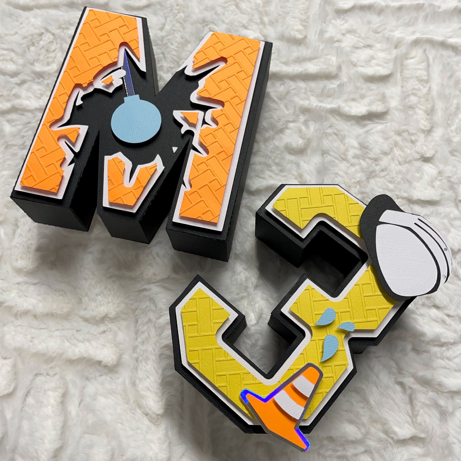 Construction 3D Letters Construction Letters 3D Letters - Etsy