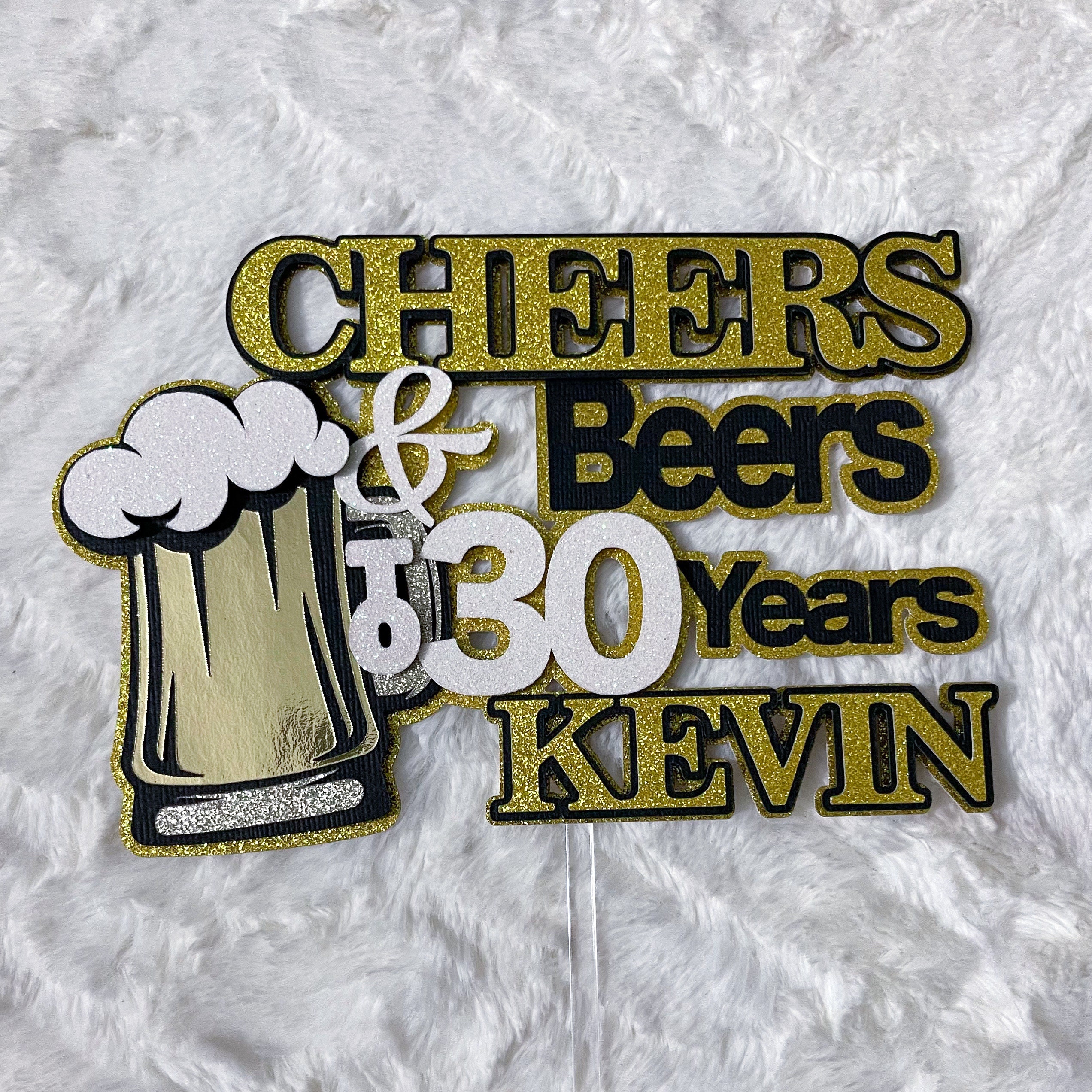 Beers and Cheers Cake Topper | Beer Party Decor | Funny Birthday Cake ...