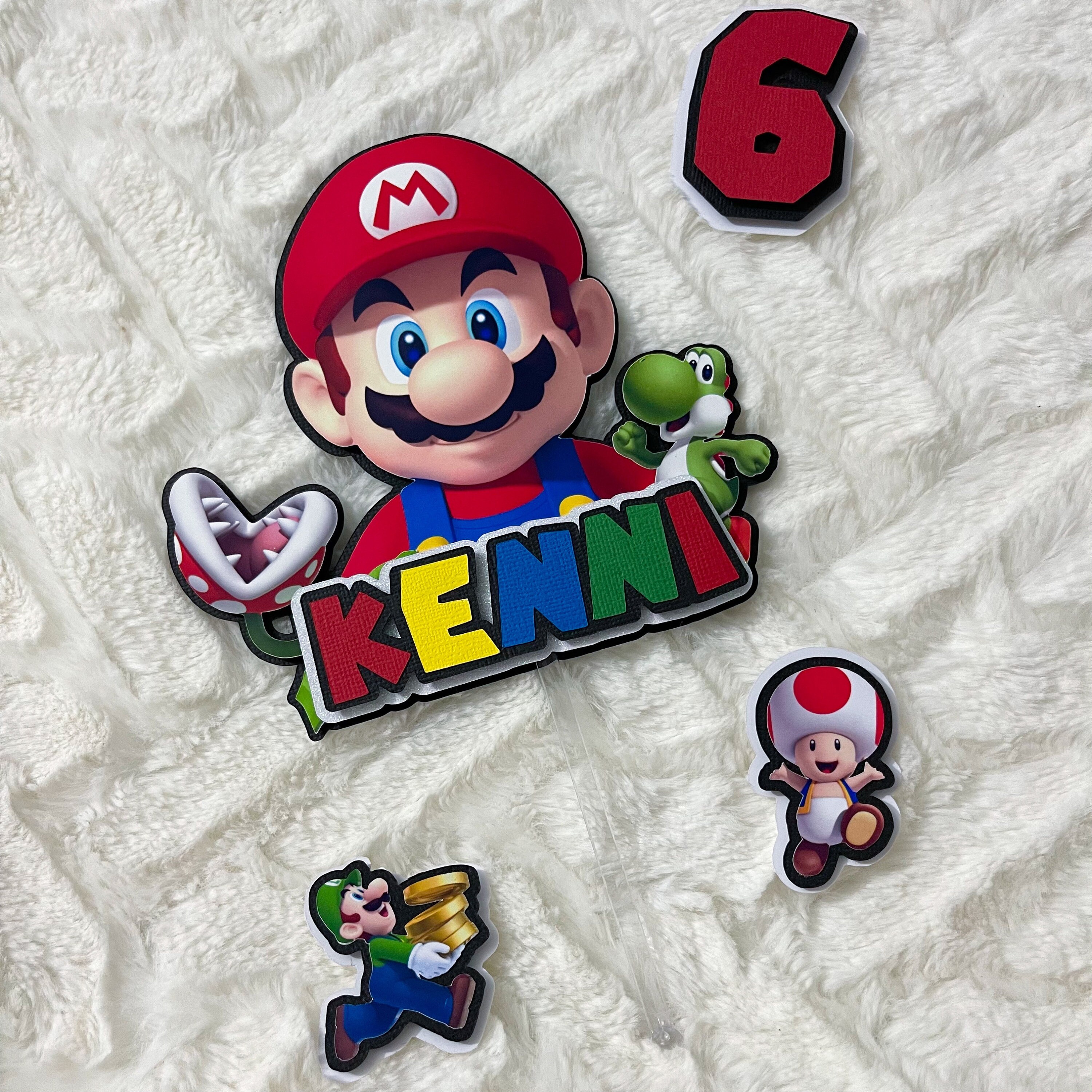 Super Mario Cake Topper | Mario Cake Topper | Mario Cake Topper Set - Etsy