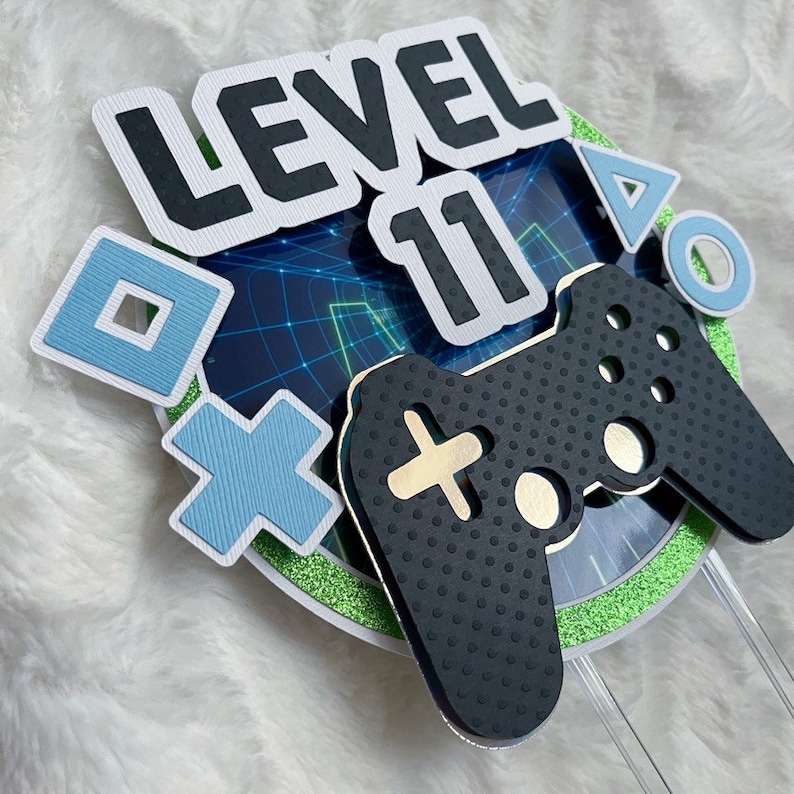 Gamer Cake Topper | Level up Cake Topper | Controller Cake Topper - Etsy