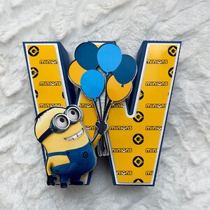 Minions 3D Letters | Minions 1st Birthday 3D Letters | Minions 1st ...
